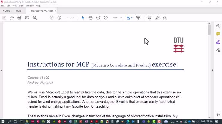 MCP class exercise solution - Excel
