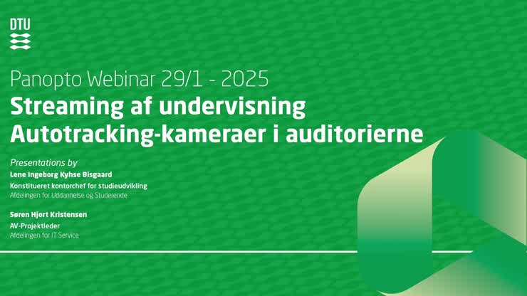 Panopto Webinar - Classroom streaming and autotracking cameras